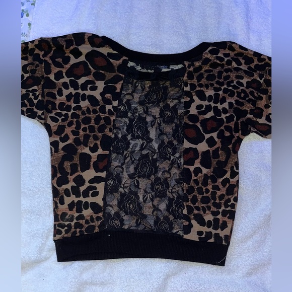 Shirts & Tops | Cheetah Top With A Seethrough Back | Poshmark